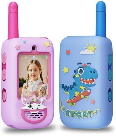 Amazon.com: Video Walkie Talkies for Kids, 2 Pack with HD Camera, Long ...