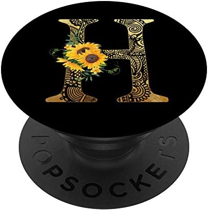 Amazon.com: Sunflower Pop Socket Letter H - Phone Case Stand H ...
