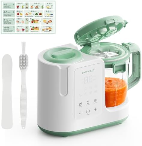 Amazon.com: Momcozy AutoMeal Baby Food Maker – One-Step Auto Steam ...
