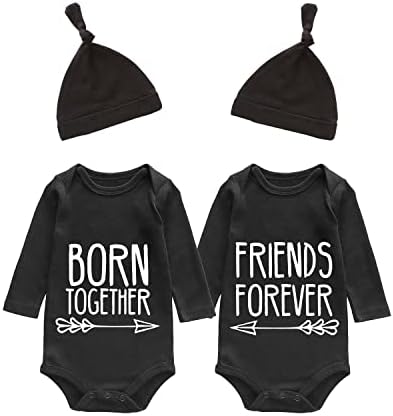 Amazon.com: YSCULBUTOL Baby Twins bodysuits Best Friends Forever Baby ...