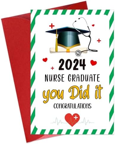 Amazon.com : BIZIBAFF Nurse Graduation Cards for Girls Her Congrats Nurse Graduation Greeting ...