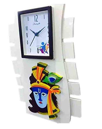 Buy Manya Creations Krishna Analogue Wall Clock (White) Online at Low ...