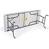 Amazon.com: Displays2go Adjustable Height Folding Table, 6-Feet, White ...