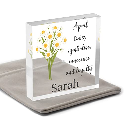 Personalised April Birthday Gifts, April Birth Flower, Daisy Gift ...