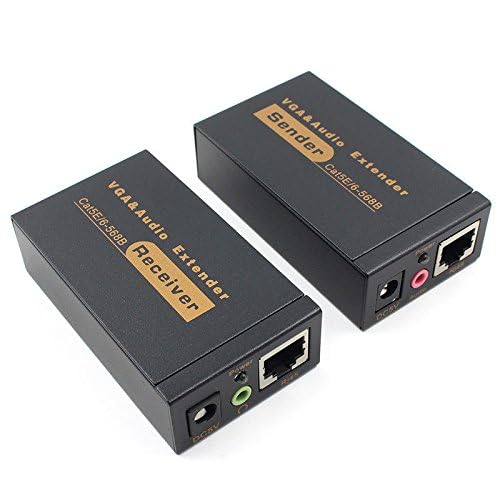 VOOCME VGA Extender Adapter, VGA Video Extenders Over Cat5e/6 Ethernet ...