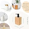 Amazon.com: Natural Fluted Bamboo Liquid Soap Dispenser, 10 oz ...