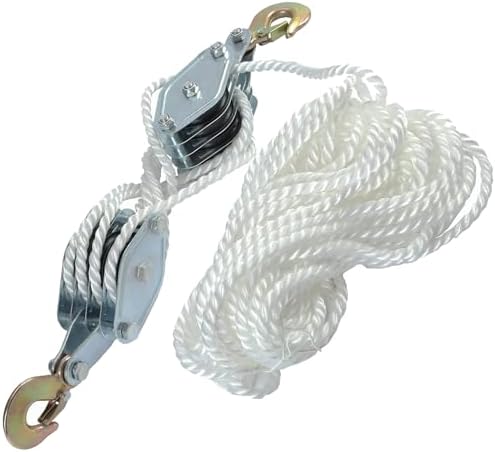 Amazon.com: XSTRAP STANDARD Rope Hoist Pulley System, 1000LB Block and ...