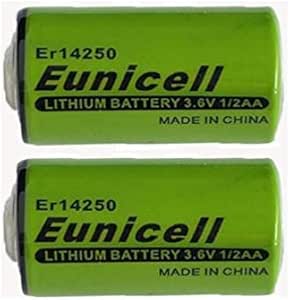 2X ER14250 LS14250 CR14250 14250 3.6V 1200mAh 1/2AA Li-SOCl2 Lithium ...
