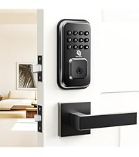 BE-TECH Keyless Entry Smart Door Lock with 2 Lever Handles, Electronic ...