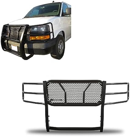 Amazon.com: Black Horse RUGGED Heavy Duty Grille Brush Bumper Guard ...
