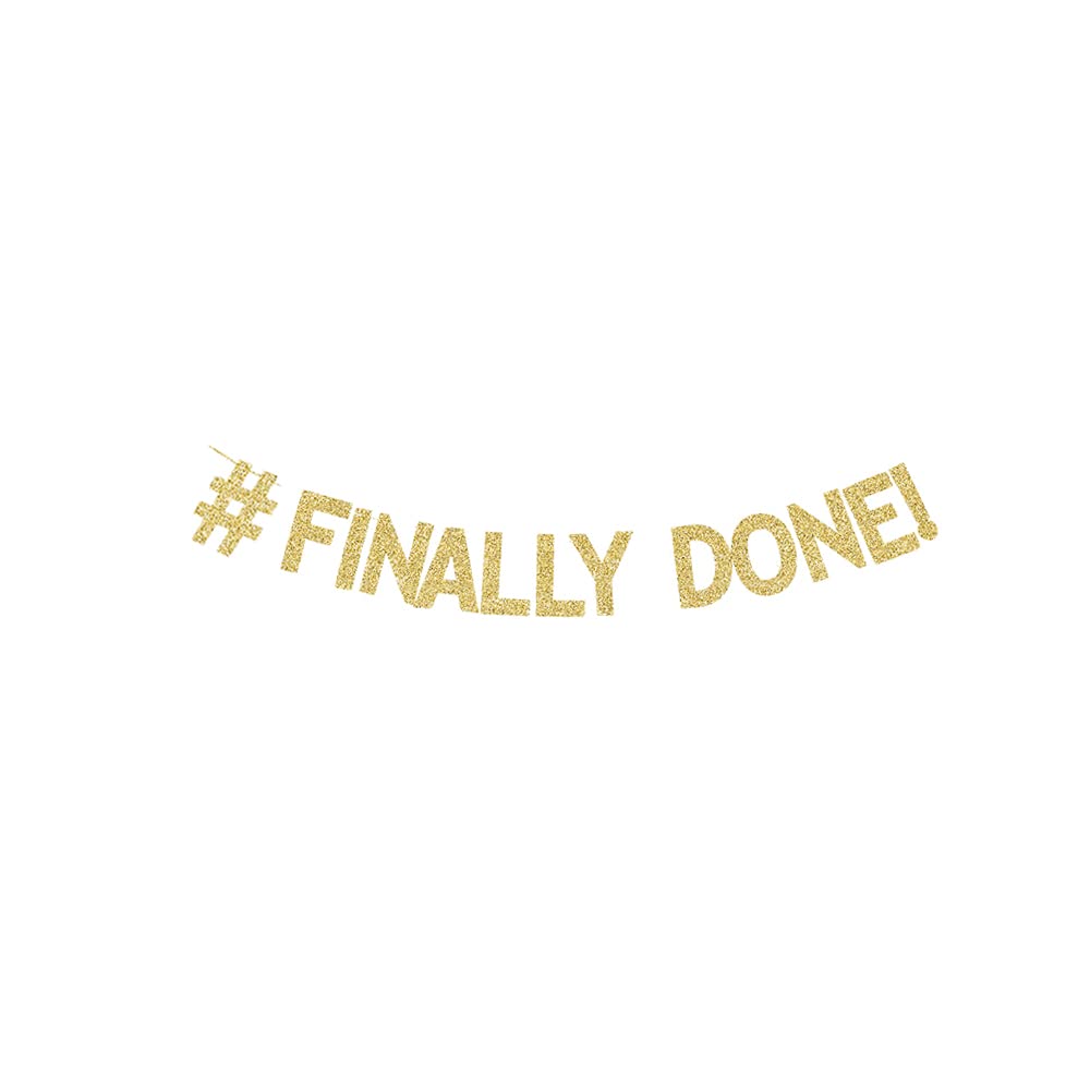 Amazon.com: #Finally Done! Banner, Graduation Party Decorations ...
