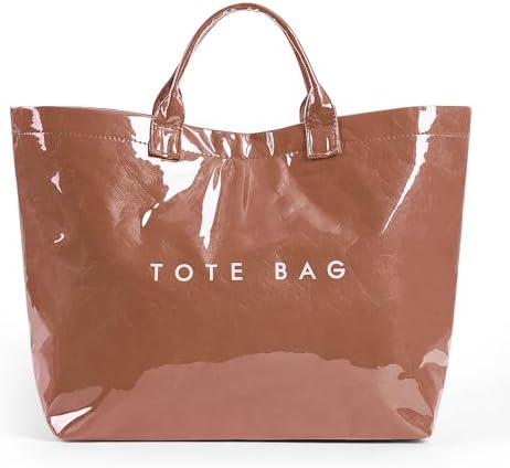 Tote Bag for Women,Large Work Tote Bag Clear Plastic Handbag PVC Letter ...
