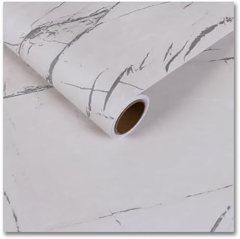 LACHEERY 36"x160" Grey Marble Contact Paper for Countertops Waterproof ...