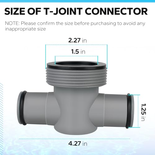 Dinlon Pool Hose Connector P61408, T Joint Pool Hose Connector Fit for ...