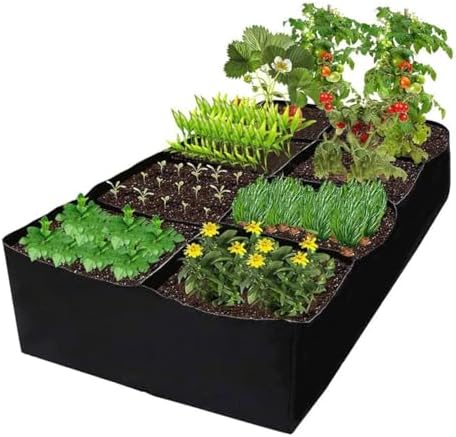 Extra Large Fabric Raised Bed Garden Plant Flower Grow Bag,180x90x30cm ...
