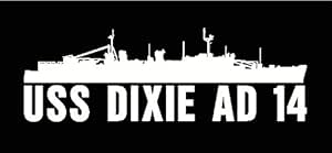 Amazon.com: USS DIXIE AD 14 Silhouette Decal/Sticker 4” x 12” : Automotive