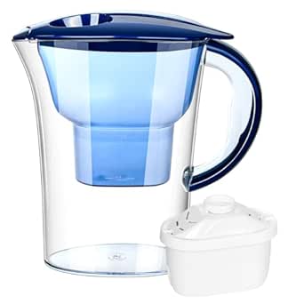 Water Filter Purifier Jug (2.5L) with 1 Standard Water Filter Cartridge ...