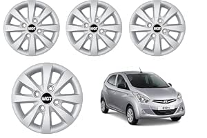Silver Wheel Cover Set of 4 for Hyundai Eon - Premium ABS Car Wheel ...