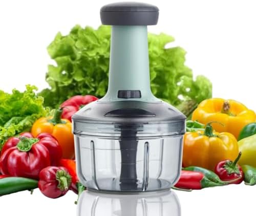 Pigeon Press Chopper 900ml, Manual Hand Press Push Chopper with 3 ...