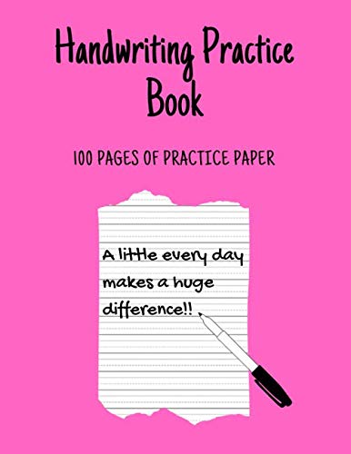 A4 100 page Handwriting Practice Book: Improve handwriting for adults ...
