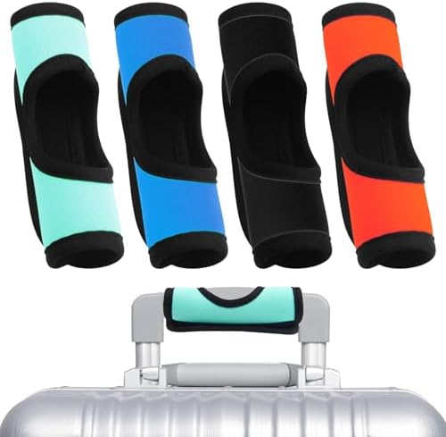 Amazon.com: 4 Pcs Luggage Handle Wraps for Suitcase, Comfort Neoprene ...