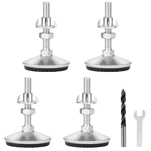 lalago Set of 4 Furniture Feet, Table Feet, Adjustable, M8 x 30 mm ...