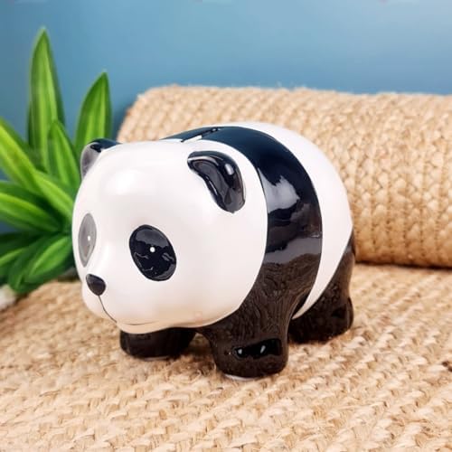 SATYAM KRAFT 1 Piece Cute Panda Polyresin Piggy Bank | Coin Box Gullak ...