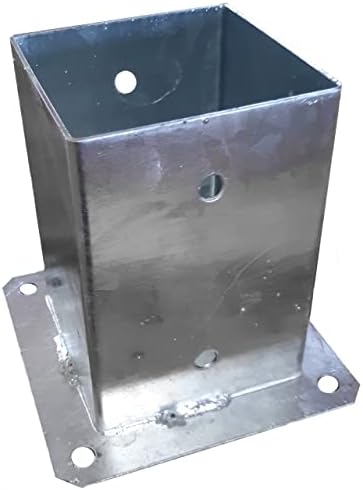 Bolt Down Square Bracket for Pergola Posts Heavy Duty Hot-Dip ...
