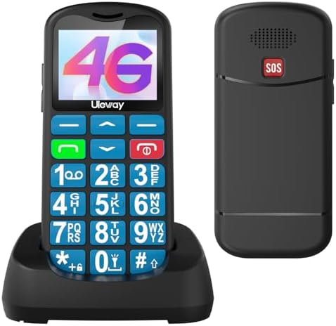 TOKVIA Mobile Phone for Elderly, Easy to Use Big Button Big Numbers ...