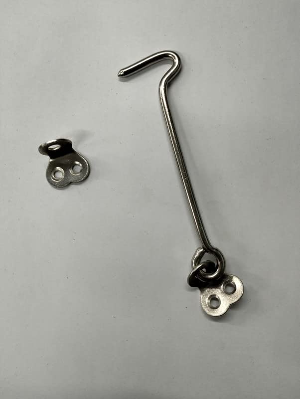 Stainless Steel Platinum Gate Hooks with Screws 125MM (Pack of 1 ...