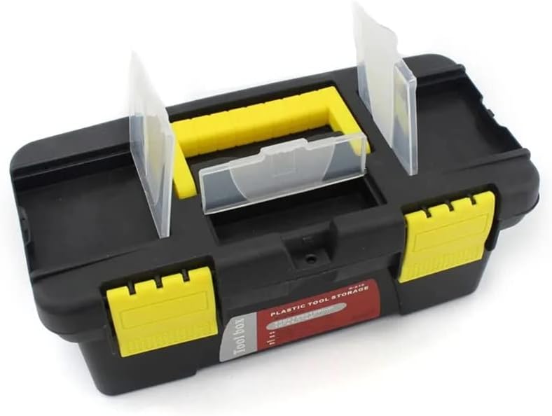 EARTHCONE Plastic Double Layer Tool Organiser Box Empty Stackable Multi ...