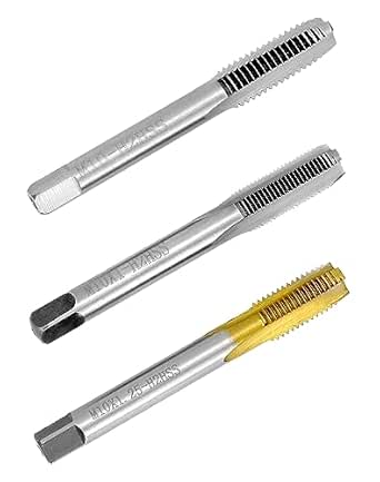 QWORK Metric Thread Tap, 3 Pieces M10 HSS Right Hand Thread Tap, 3 ...