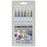 【発売日：2021年10月01日】・ブランド:呉竹(Kuretake)・製造元:呉竹(Kuretake)・モデル:RB-6000AT/6VF・製造元/メーカー部品番号:RB-6000AT/6VF・くすみ系カラーの6色セットです。・【色調】ス...