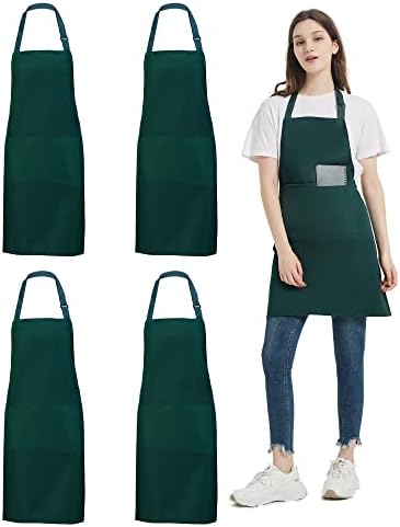 Amazon.com: 4 Pack Chef Apron, Waterproof Apron, Adjustable Apron with ...