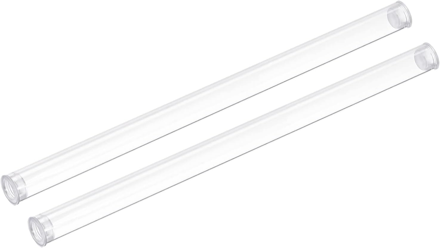 Amazon.com: PATIKIL Clear Rigid Tube Round Plastic Tubing with End Caps ...