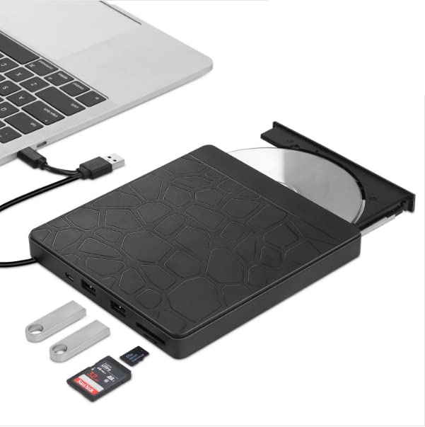 ZORBES® External DVD Drive, USB3.0 CD DVD Drive External,USB C Hub CD ...