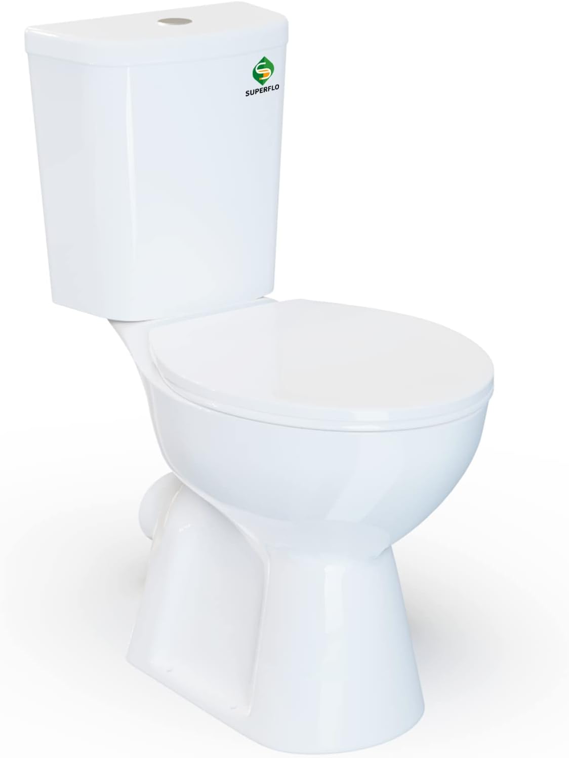 SUPERFLO 19”High Toilets Round Tall Toilet with Dual Flush & Extension ...