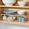 Amazon.com: mDesign Expandable Wire Metal Kitchen Cabinet Shelf Rack ...