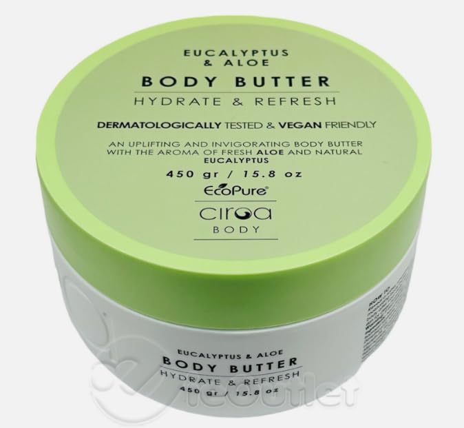 Amazon.com : Ciroa, Eucalyptus & aloe Body Butter, Hydrate & Refresh ...