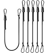 6 Pcs 40 Inch Flat Adjustable Bungee Cords with Hooks, 3X Faster to ...