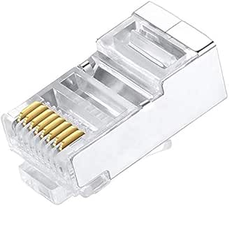 FEDUS RJ45 STP Connector Pack 60 Cat5, Cat5E, Cat6, Shielded RJ45 ...
