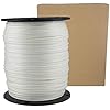 1/8 inch White Dacron Polyester Rope - 1000 Foot Spool | Solid Braid ...