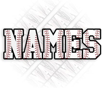 Amazon.com: Custom Name Baseball Sticker, Personalized Name Baseball ...