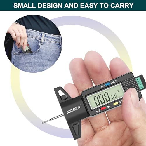 Snapklik.com : GODESON Tire Tread Depth Gauge, Digital Tire Tread Depth ...