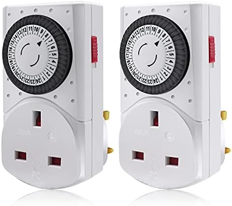 Defender 24 Hour Segment Timer Switch - Energy Saver Plug Standard Size ...