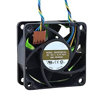 Amazon.com: 6025 12V 0.7A DS06025B12U P021 4-Wire Cooling Fan Double ...