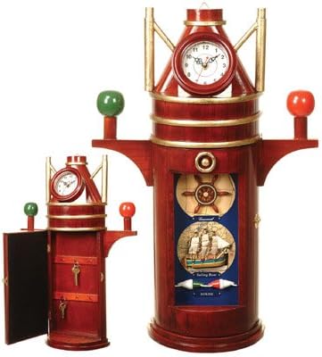 Amazon.com: Wooden Binnacle Clock w/ Keybox : Home & Kitchen
