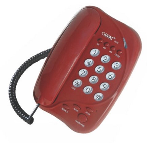 Orpat 1410 Corded Landline Phone (Burgandy) : Amazon.in: Electronics