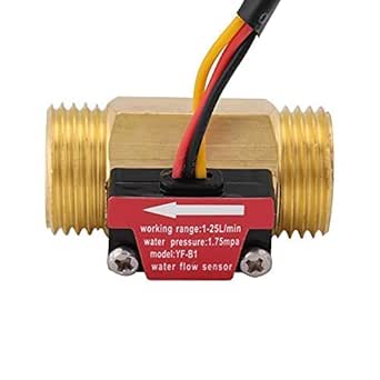 1 Piece G1 / 2 Inch Electric Magnetic Brass Inline Flow Sensor Turbine ...
