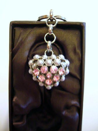 Amazon.com: Heart Shaped Crystal Key Ring with Swarovski : Everything Else